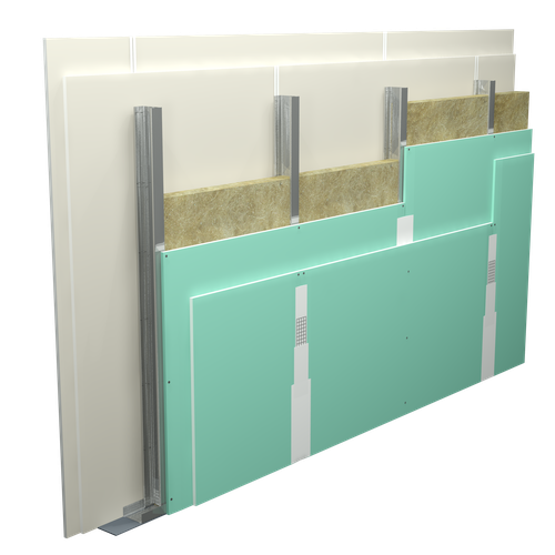 SD - 2x12,5 GKB A + GKBI H2/CW 75 W - Pertvaros - Norgips – gipso kartono plokščių ir vidaus ...